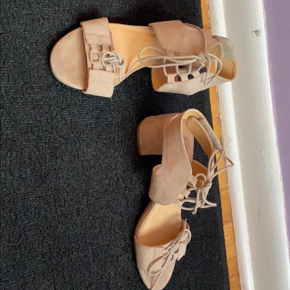 Shoes | Light Tan Block Heels | Poshmark